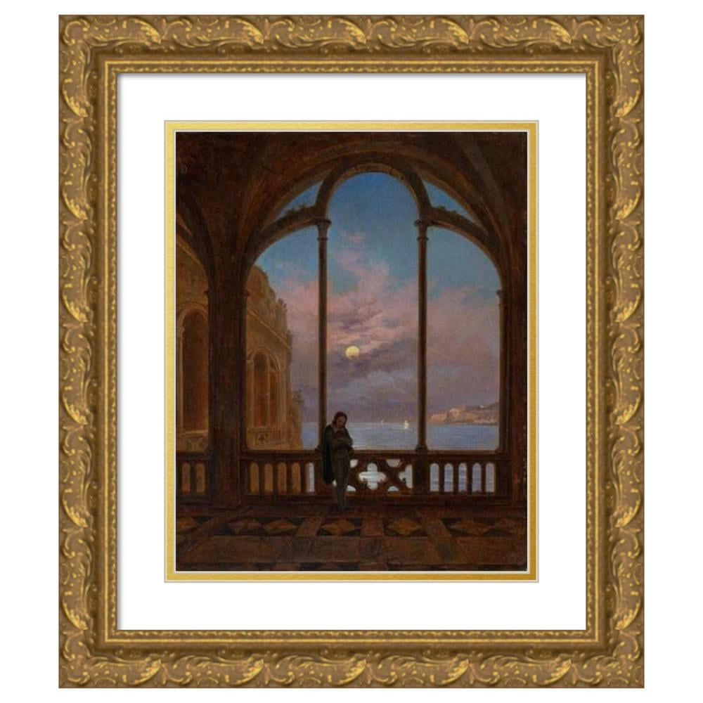 Carl Gustav Carus 15x18 Gold Ornate Wood Frame and Double Matted Museum ...