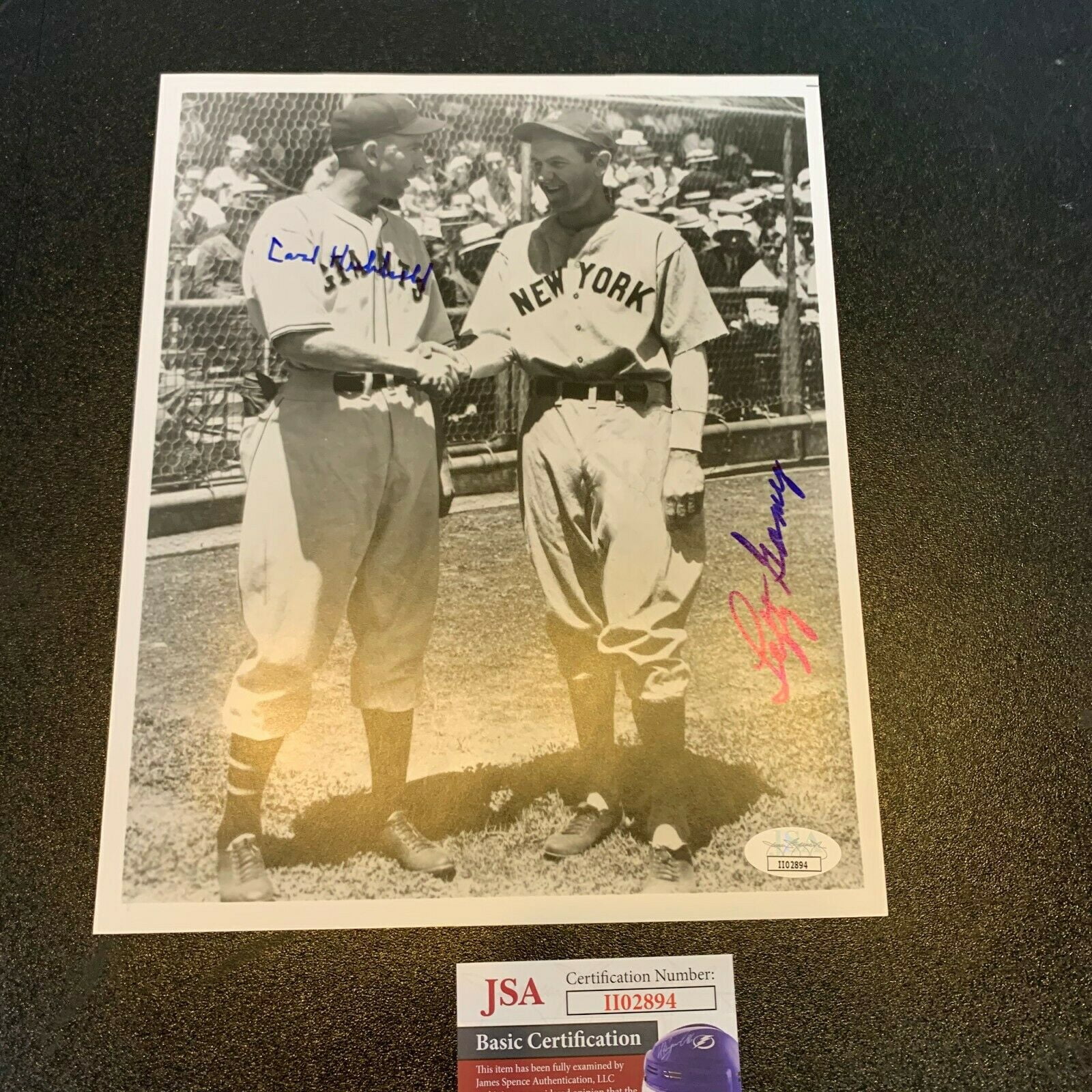 Carl Hubbell Lefty Gomez Signed Vintage 8x10 Photo With JSA COA ...
