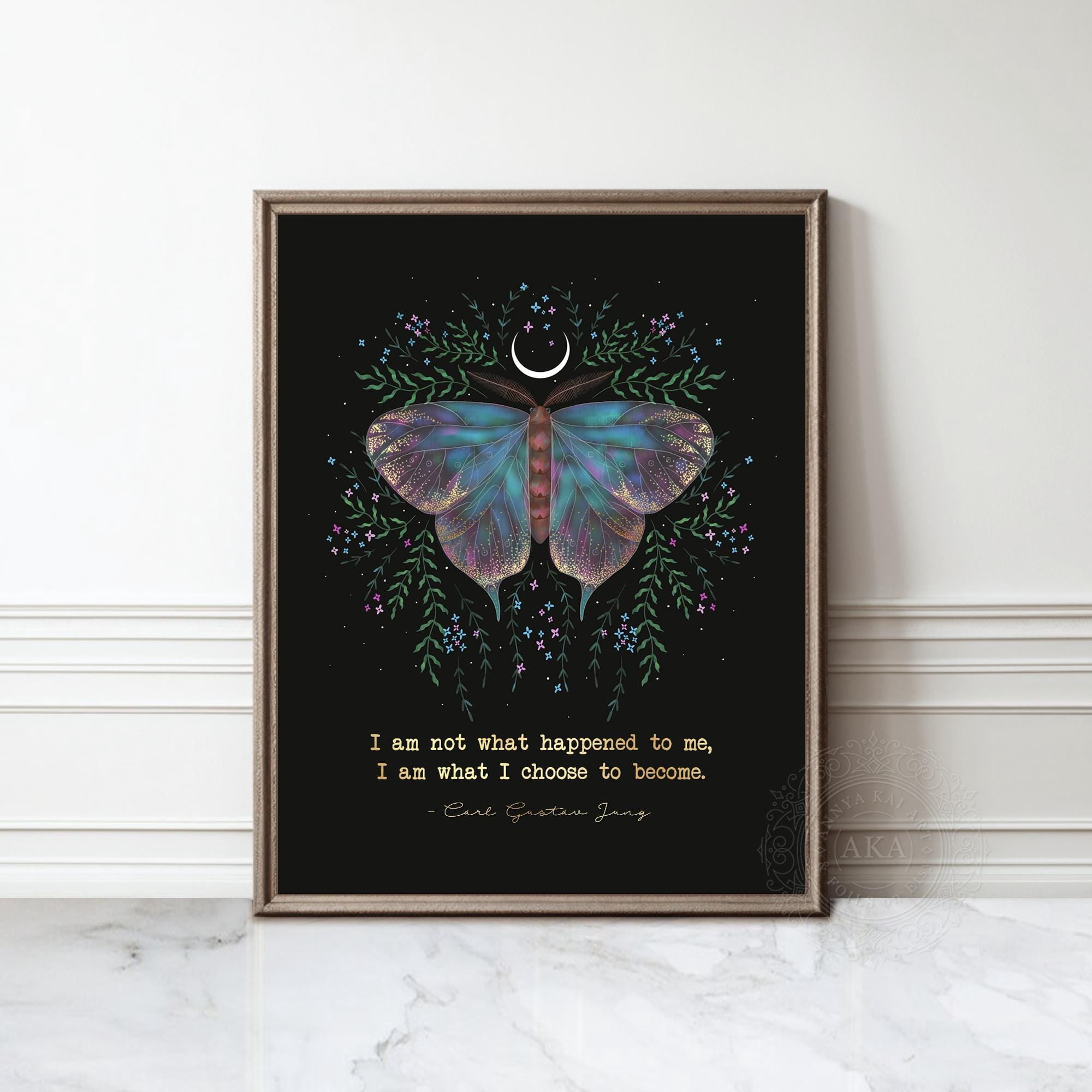 Carl Jung Quote Gold Foil Print, I Am Not What Happened To Me, Therapy ...