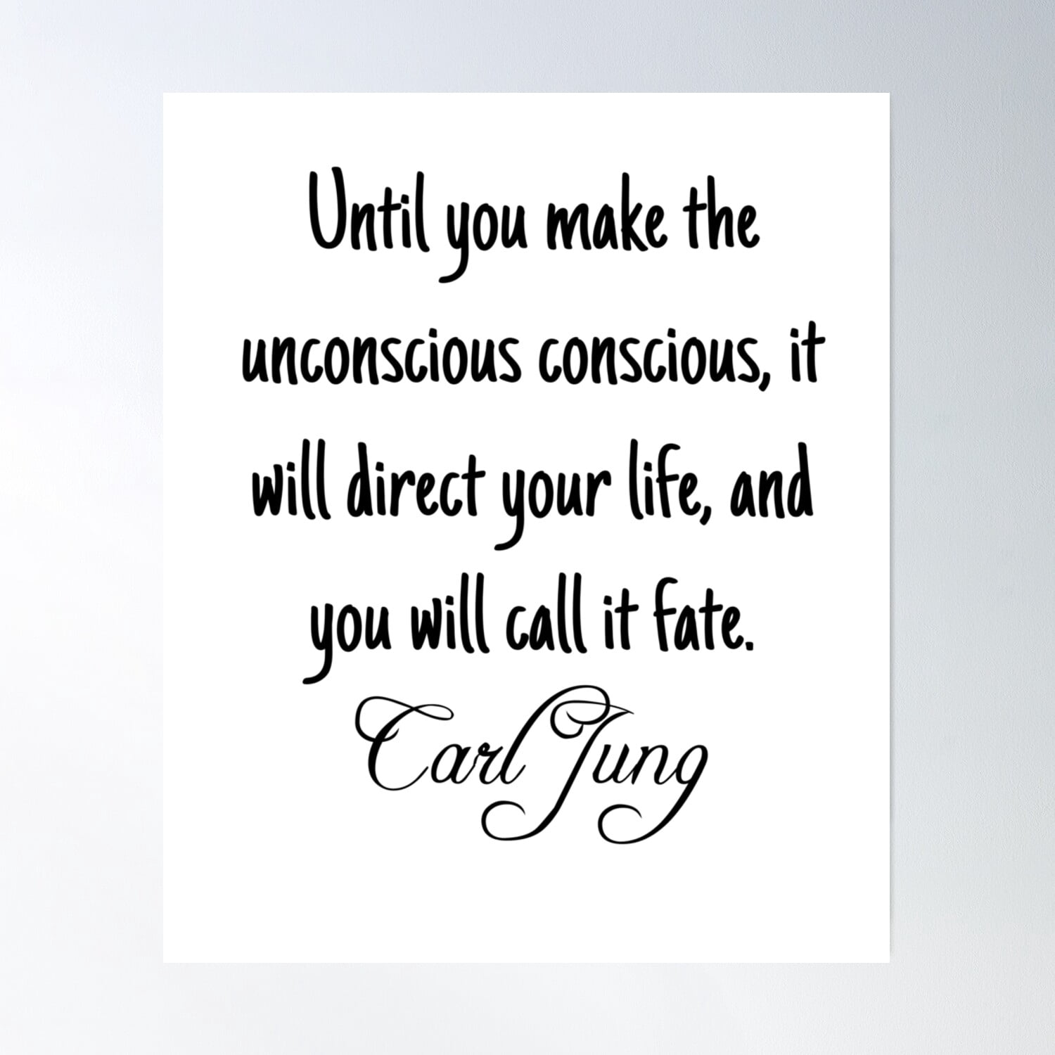 Carl Jung Unconscious Quote Poster Wall Art, Modern Wall Decor, 12x18 ...