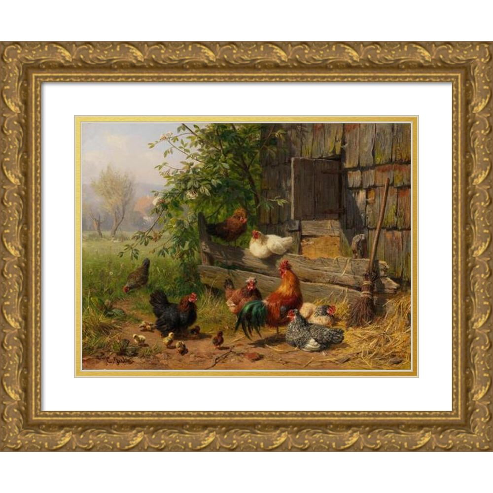 Carl Jutz 24x19 Gold Ornate Framed and Double Matted Museum Art Print ...