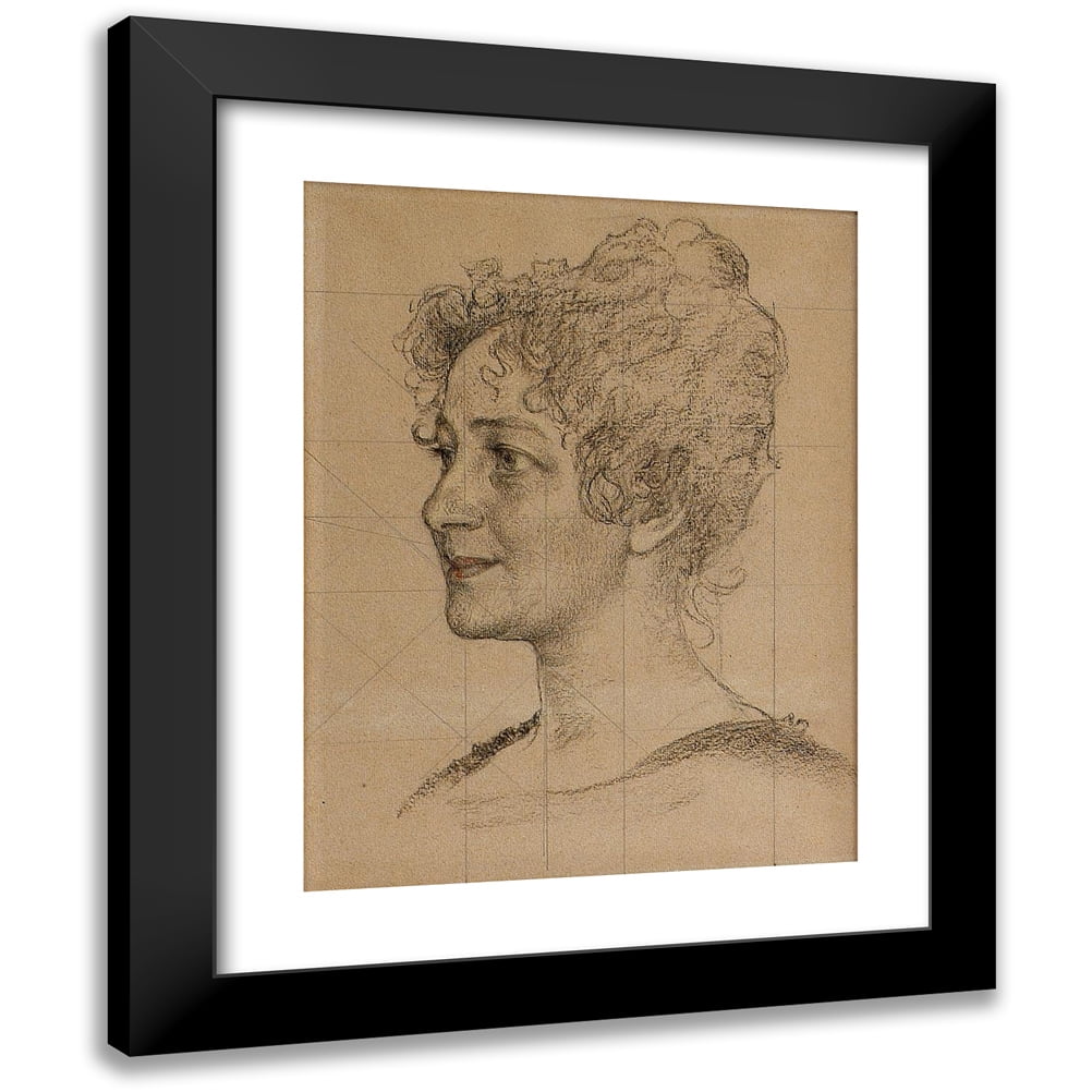 Carl Larsson 19x24 Black Modern Framed Museum Art Print Titled - Head ...