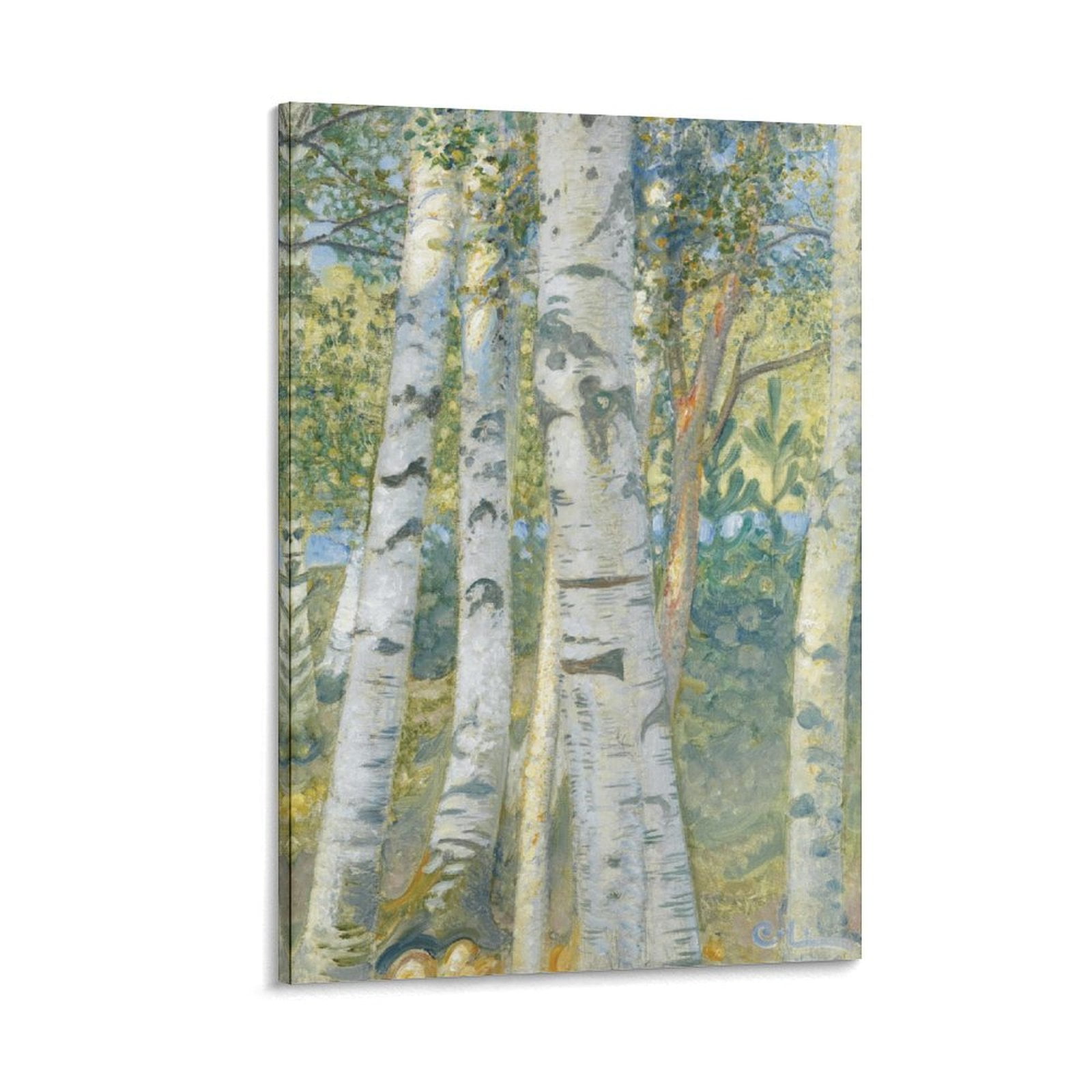 Carl Larsson Art Poster Birch Trees Painting Poster Canvas Poster Wall ...