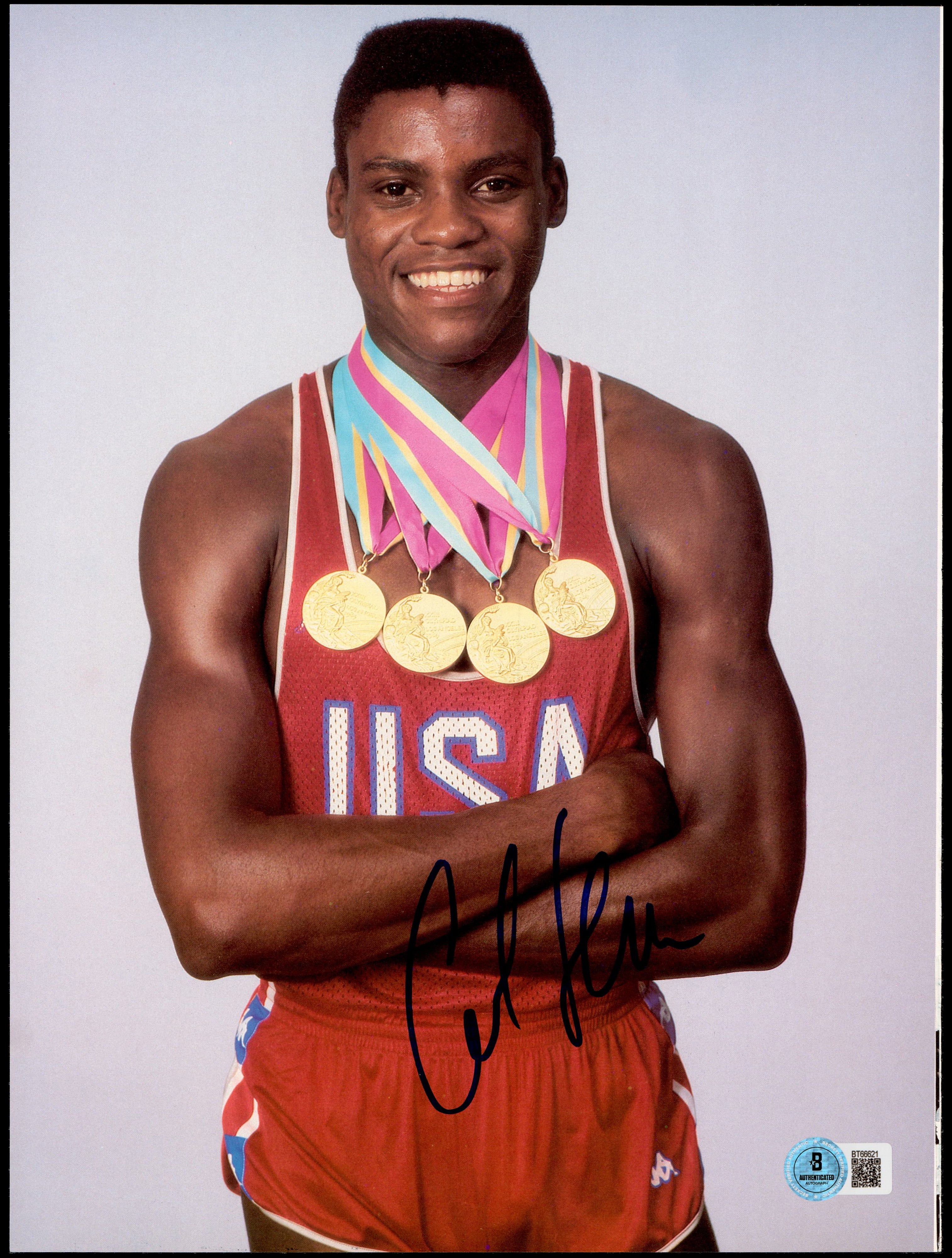 Carl Lewis Autographed 9x12 Magazine Page Photo Track & Field Olympics ...