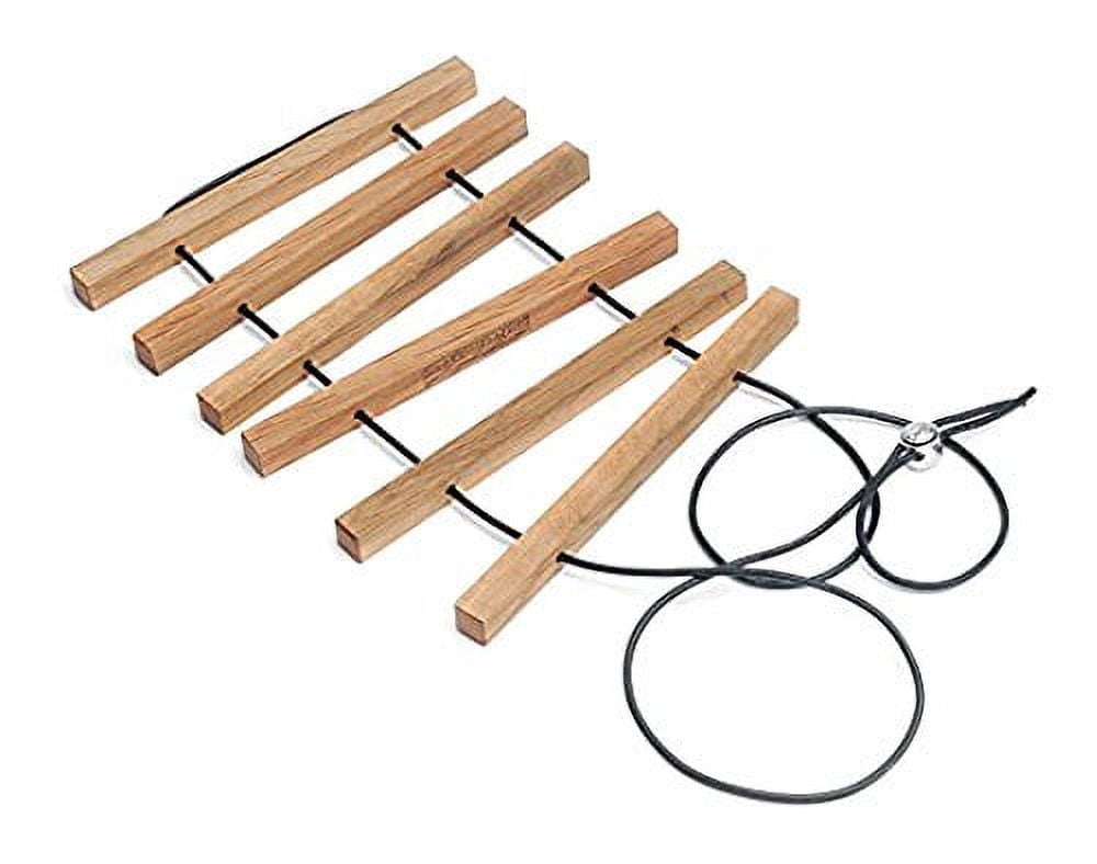 Carl Mertens Adjustable Log Trivet, Stainless Steel and Leather ...