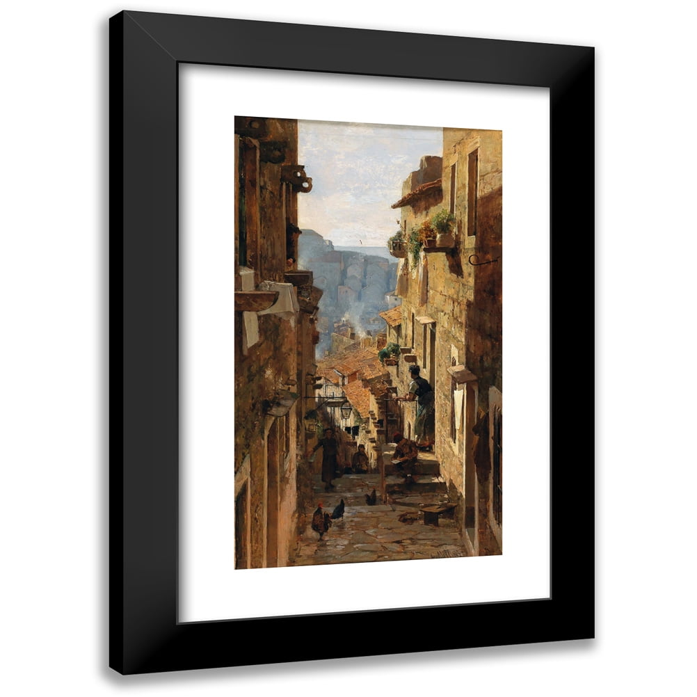 Carl Moll 10x14 Black Modern Framed Museum Art Print Titled - A Street ...