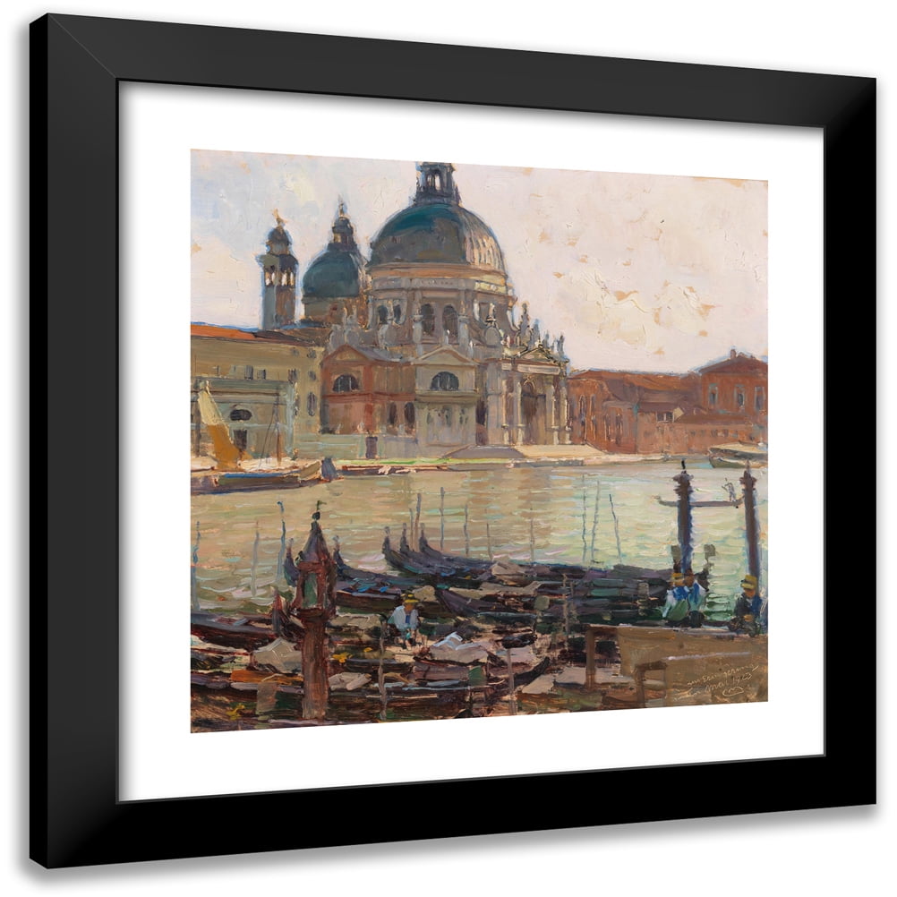 Carl Moll 12x12 Black Modern Framed Museum Art Print Titled - Santa ...