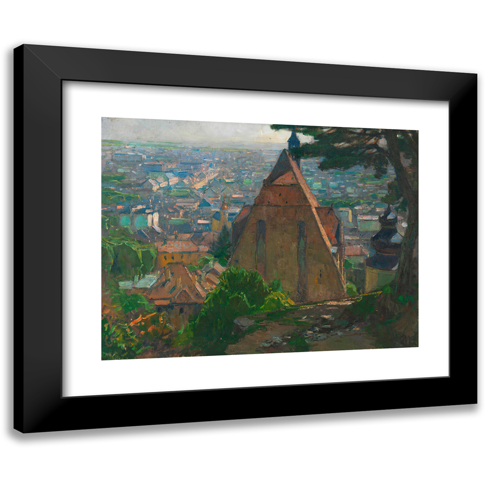 Carl Moll 14x12 Black Modern Framed Museum Art Print Titled - View of ...