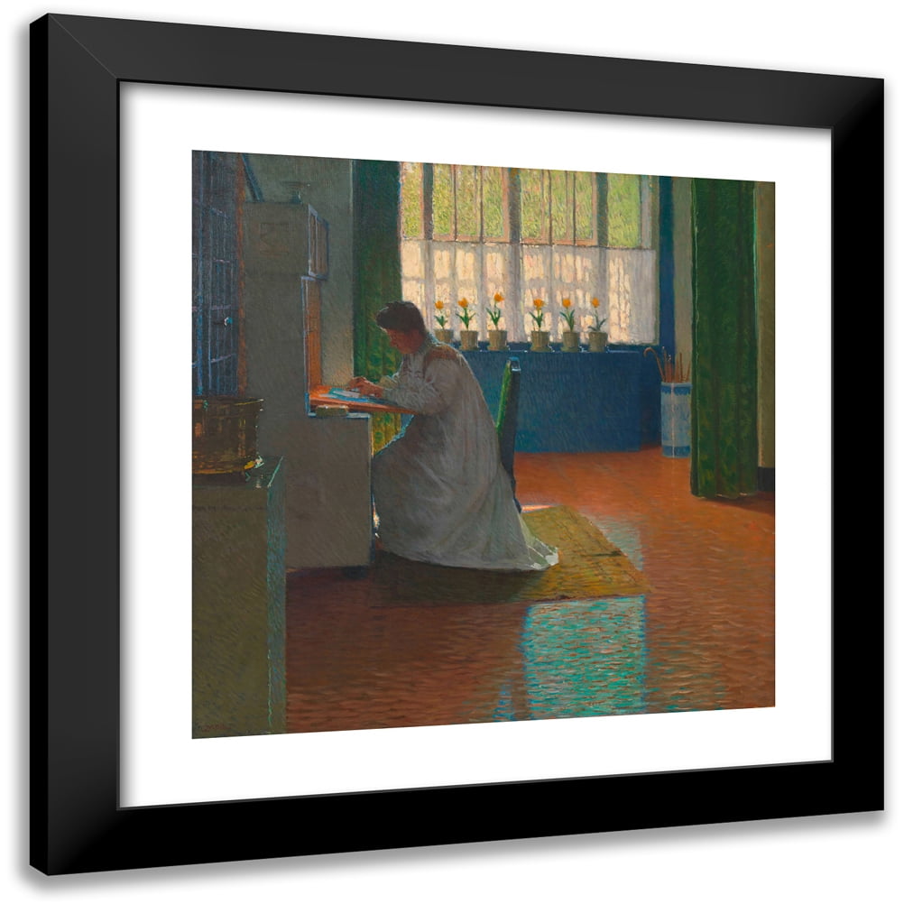 Carl Moll 15x15 Black Modern Framed Museum Art Print Titled - Anna Moll ...