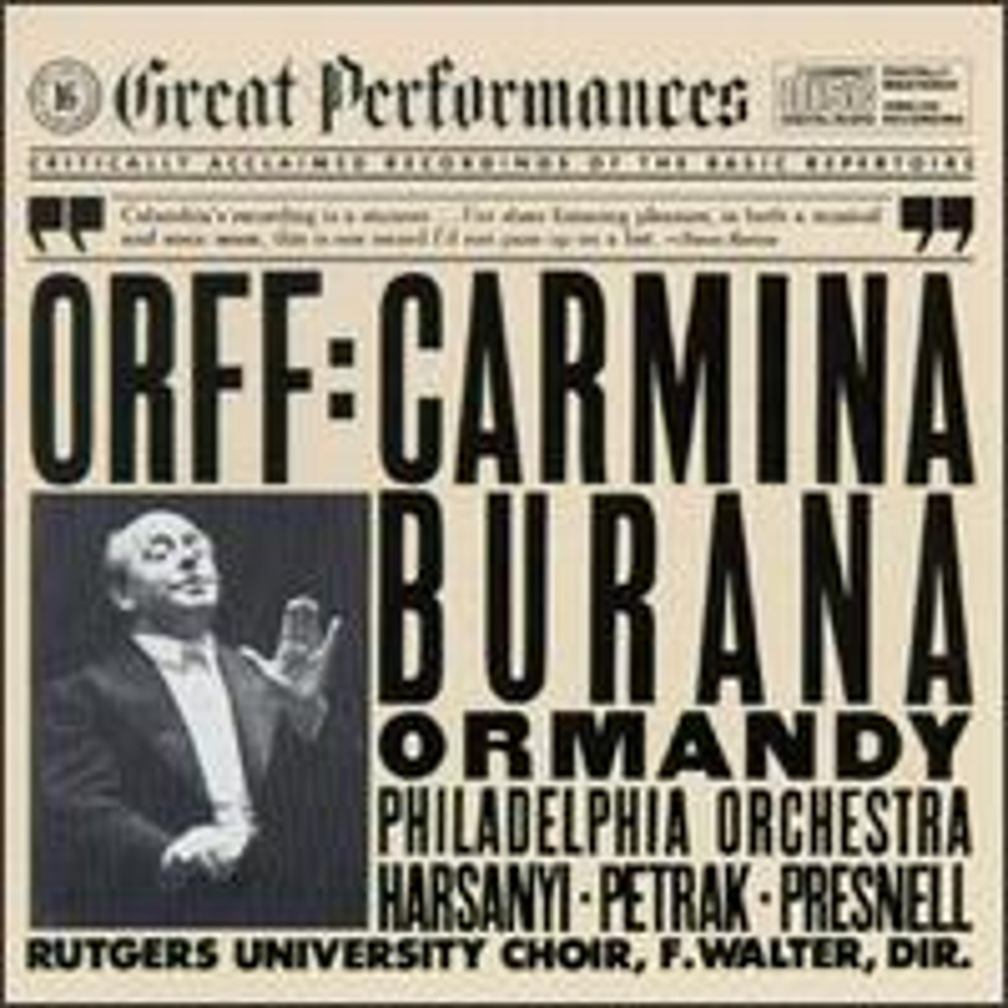 Pre-Owned Carl Orff: Carmina Burana (CD 0074643721721) by Harve ...