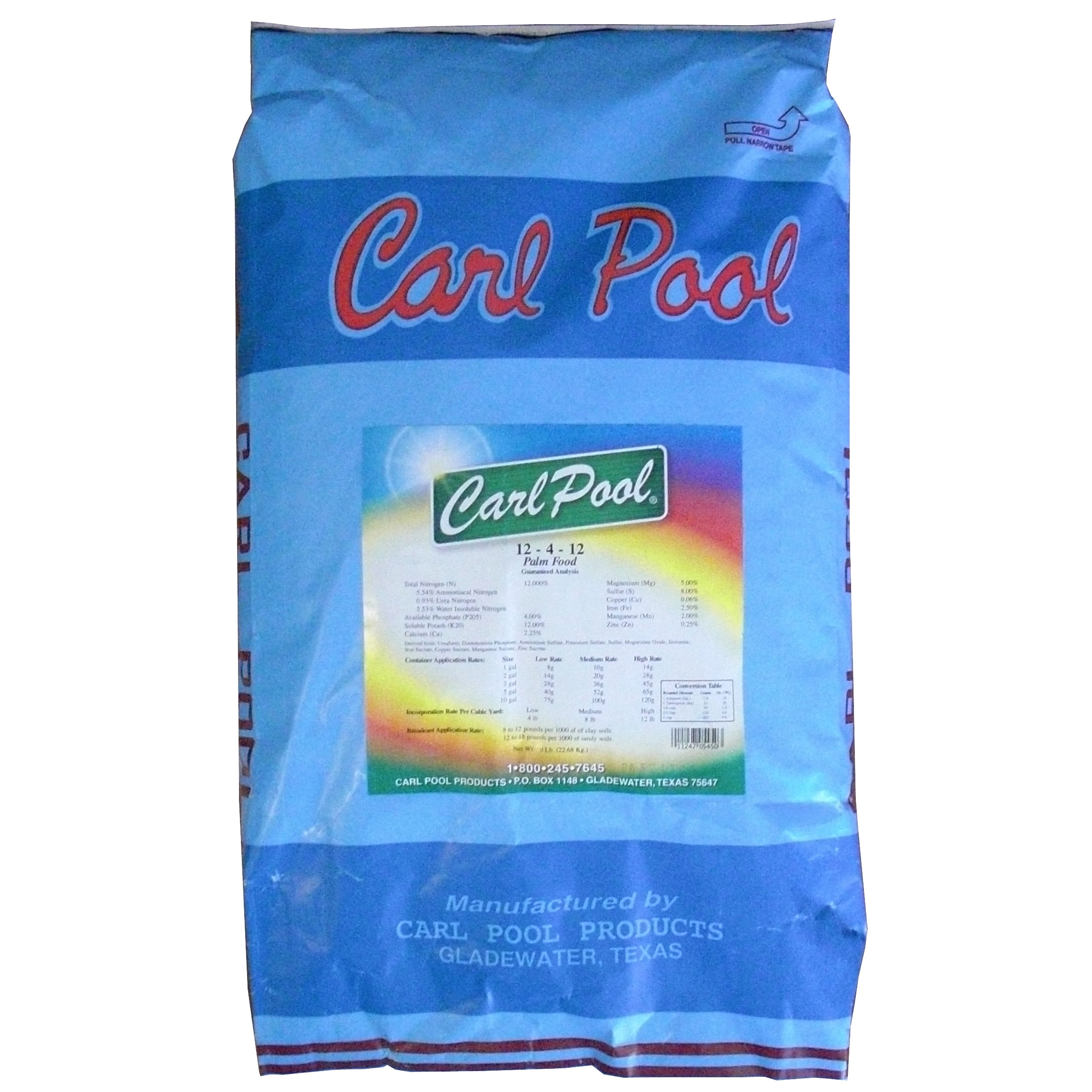 Carl Pool Palm Food 50 lb. - Complete Plant Food with Extra Magnesium ...
