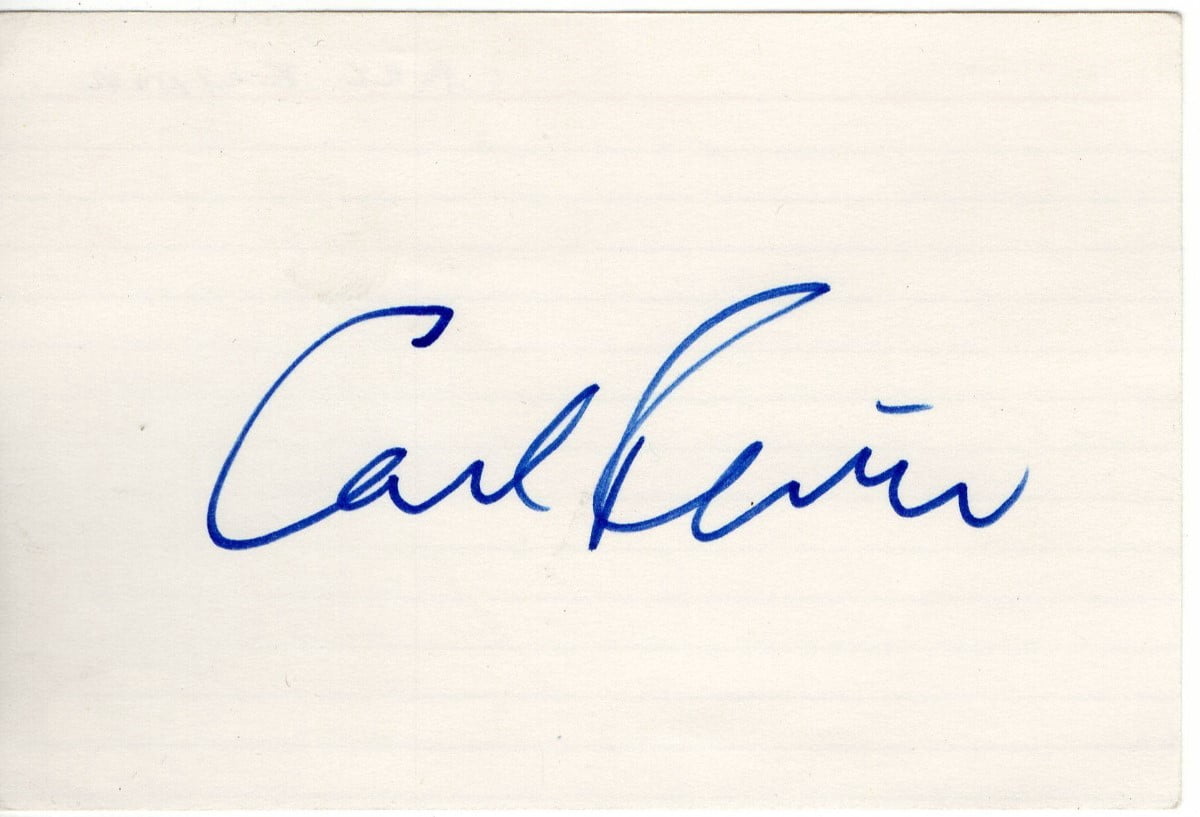 Carl Reiner Signed Autographed 4X6 Index Card Legendary Comedian JSA ...