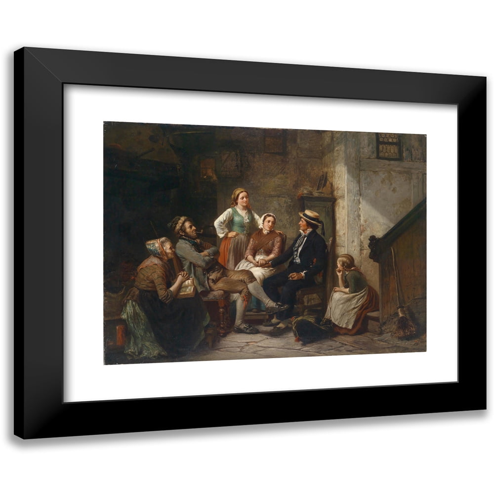 Carl Wilhelm Hübner 18x15 Black Modern Framed Museum Art Print Titled ...