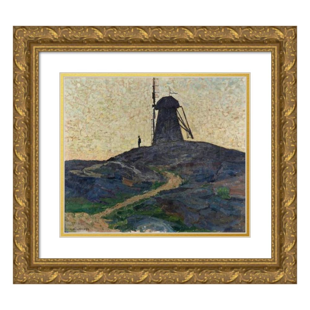 Carl Wilhelmson 17x15 Gold Ornate Wood Frame and Double Matted Museum ...