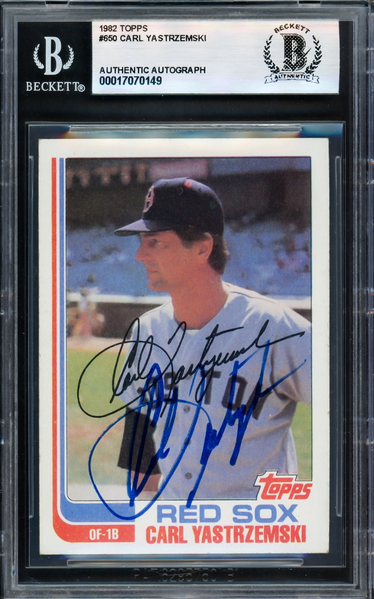 Carl Yastrzemski Autographed 1982 Topps Card #650 Boston Red Sox Beckett BAS #17070149 - Walmart.com