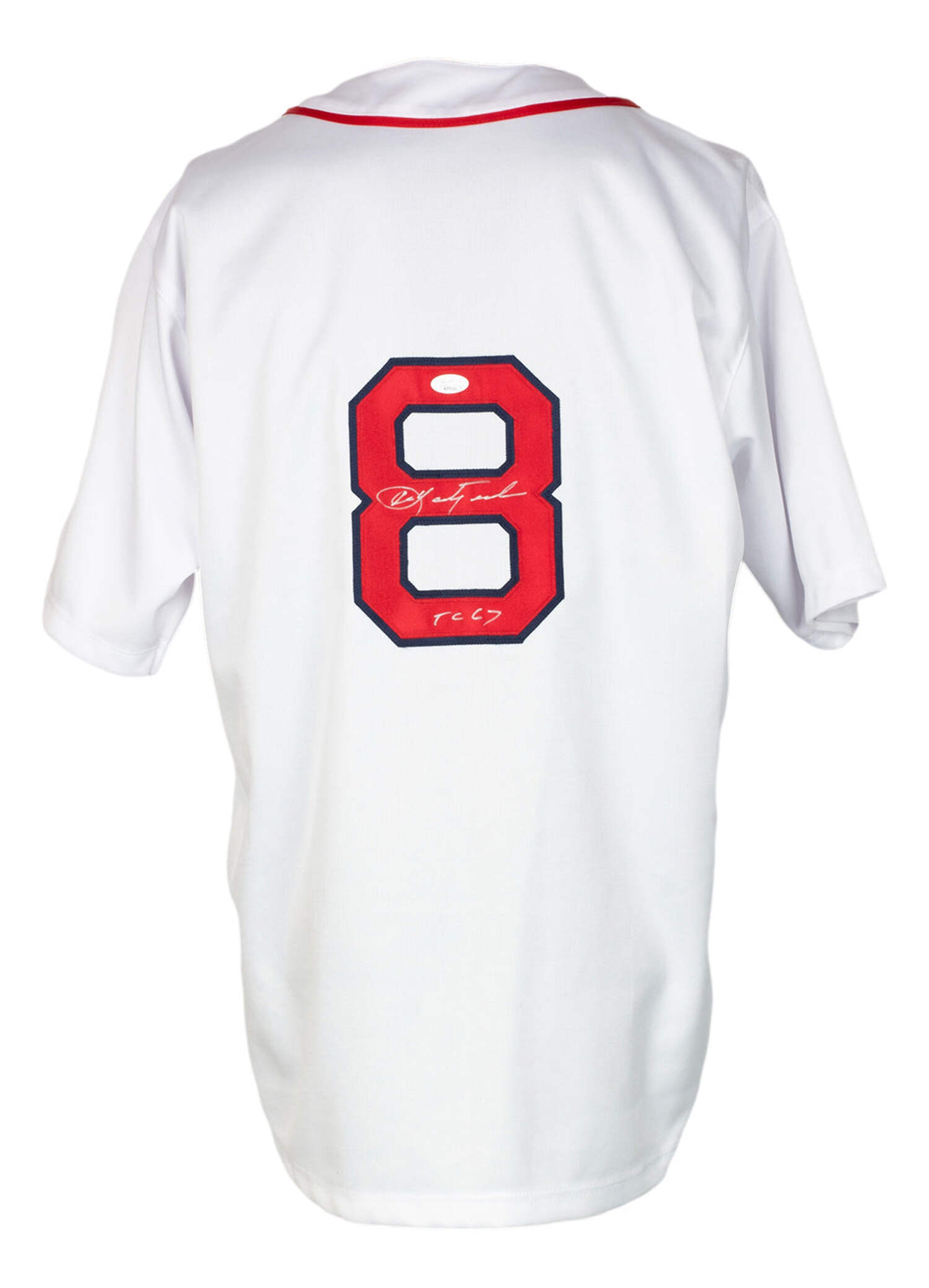 Carl Yastrzemski Signed White Pro Style Baseball Jersey TC 67 Insc JSA ...