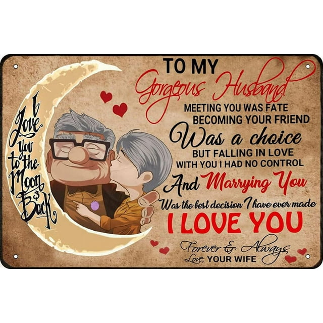 Carl And Ellie To My Gorgeous Husband I Love You Foreverandalways Retro