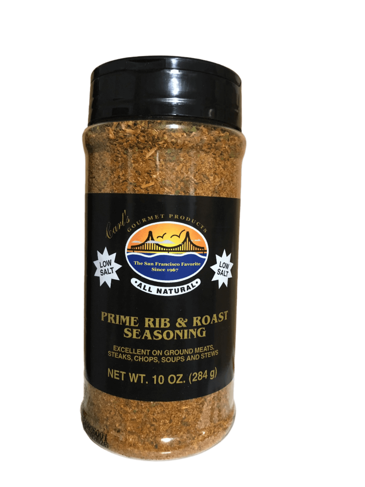 Carl's Gourmet All Natural Prime Rib and Roast Low Salt Seasoning, 10 ...