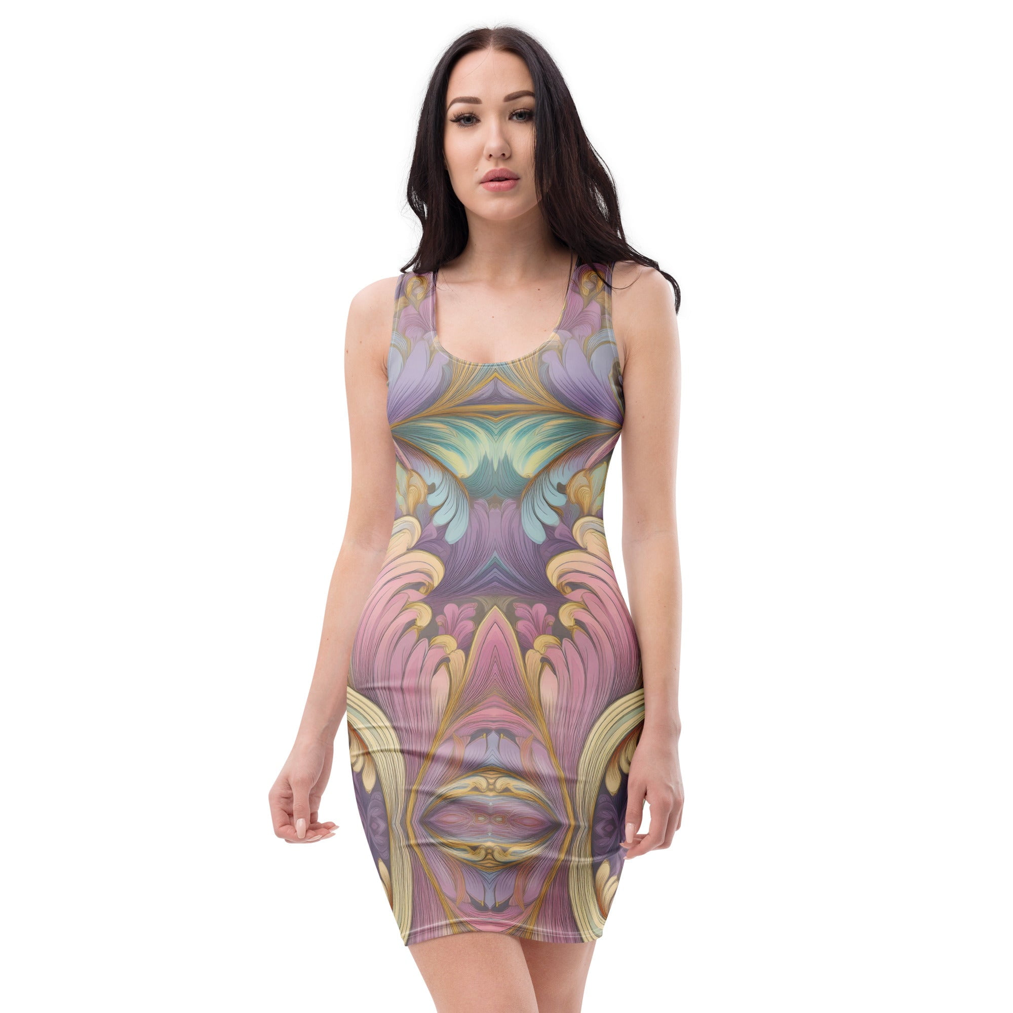 Carla, Abstract Poly-Span Dress, Ladies Abstract Dress, Abstract Dress ...