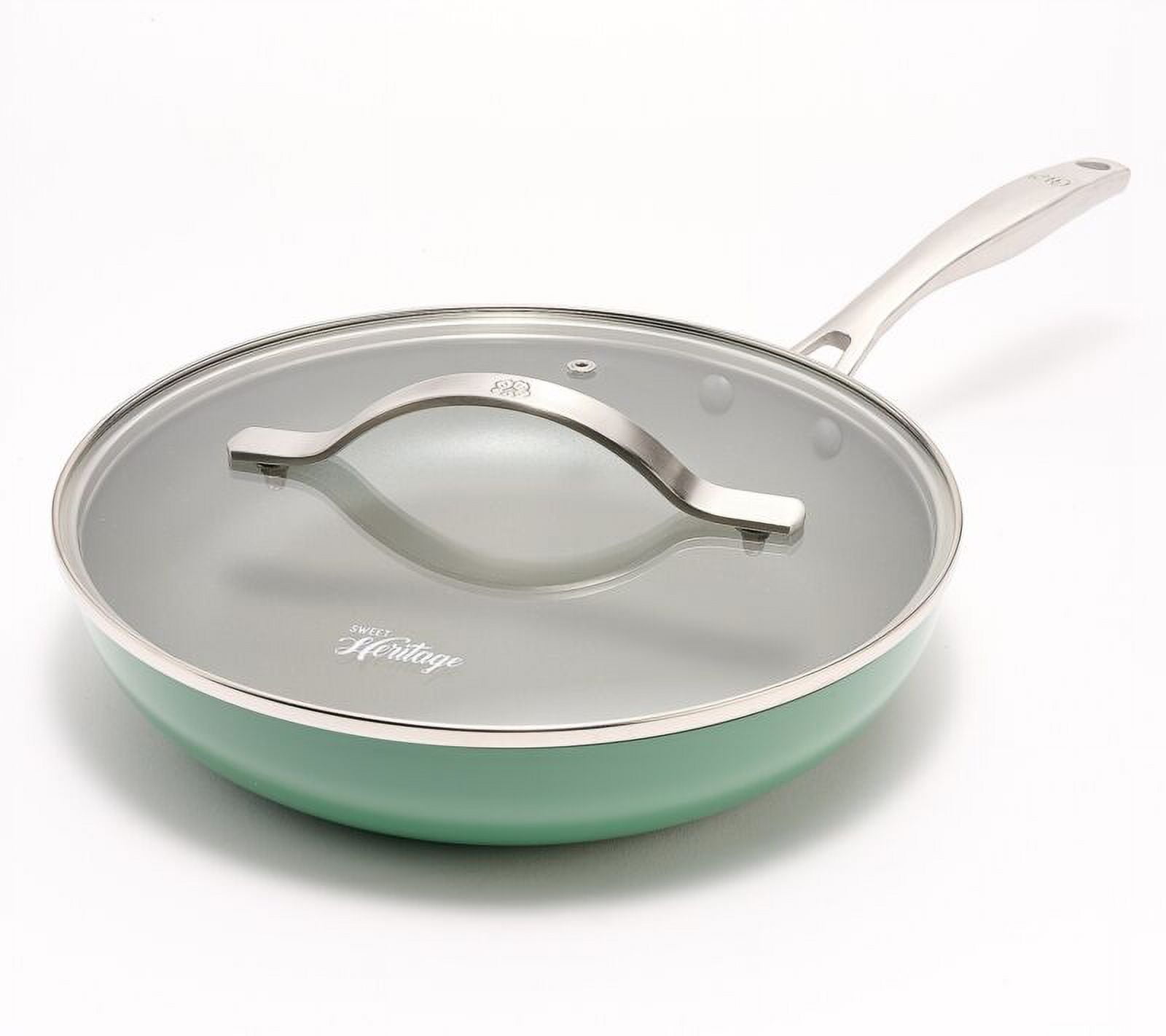 Open Box Carla Hall Sweet Heritage 10" Nonstick Fry Pan w/ Glass Lid ...