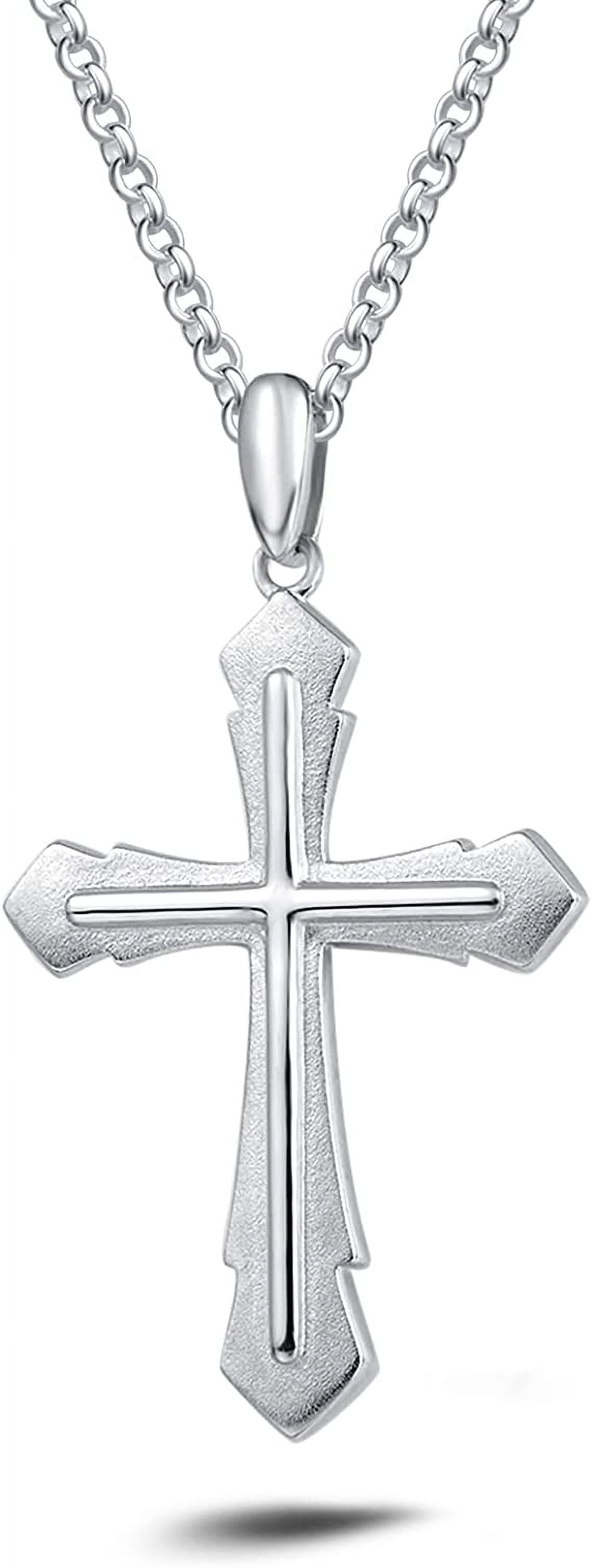 Carleen White Gold Plated Solid Sterling Silver Large Mens Classic ...