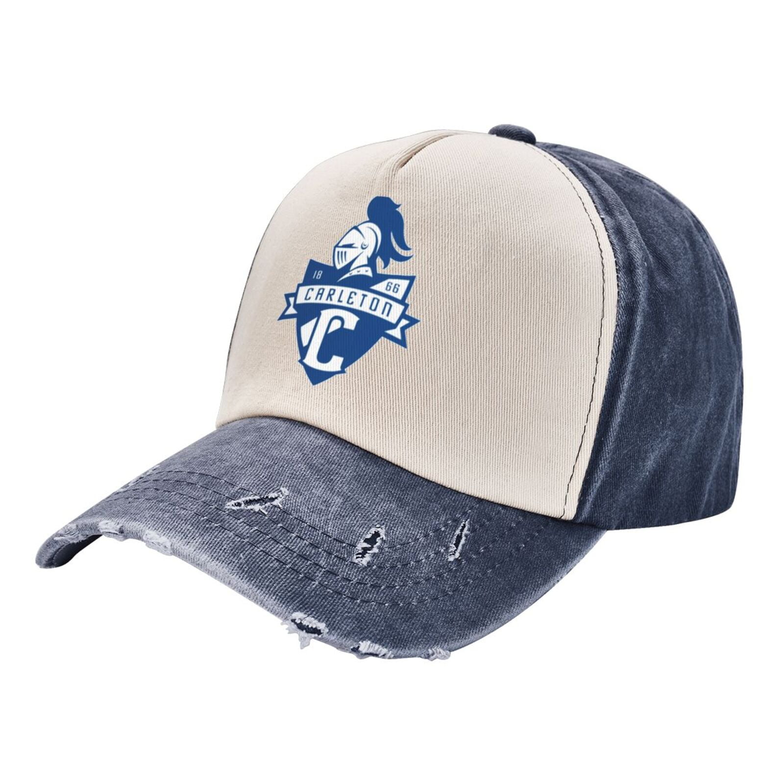 Carleton College Logo Cowboy Collision Color Washed Baseball Cap Unisex ...