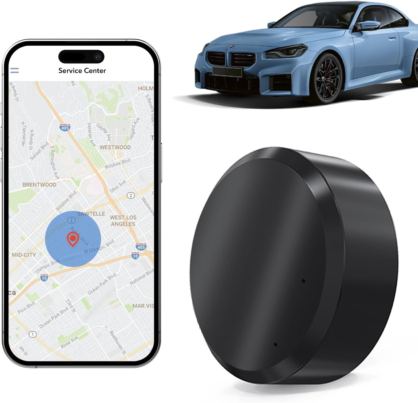 Carlikeit Mini GPS Tracker for Vehicles, Hidden Magnetic Car Tracking ...
