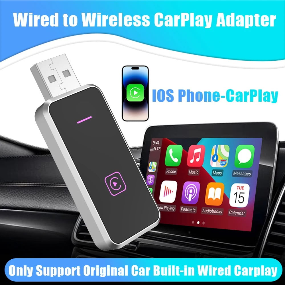 Carlikeit Wireless CarPlay Adapter Android Auto 2 IN 1 CarPlay ...