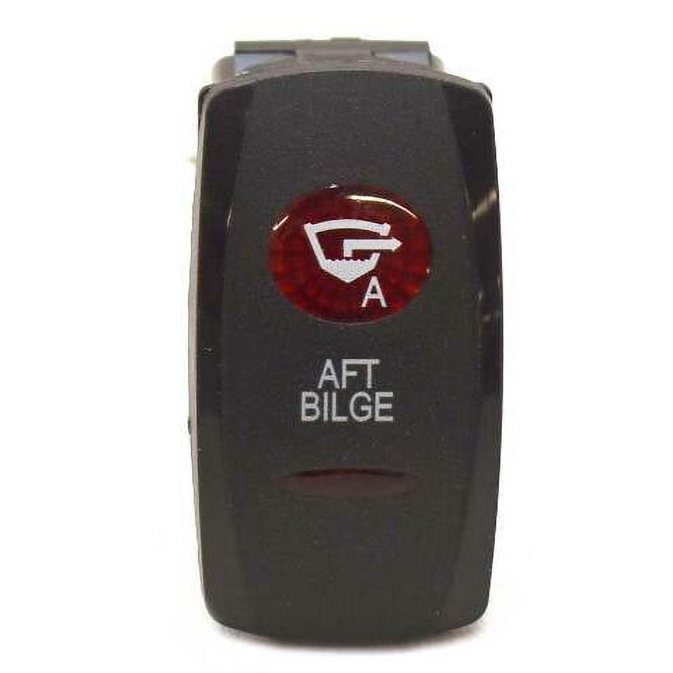 Carling Boat Aft Bilge Rocker Switch | On/Off 12V 20A 5 Spade Lighted ...