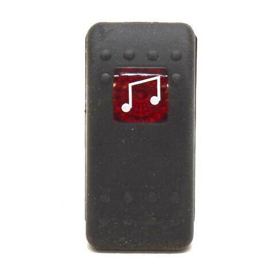 Carling Boat Music Rocker Switch | ON/OFF 20A 12V Black Red - Walmart.com