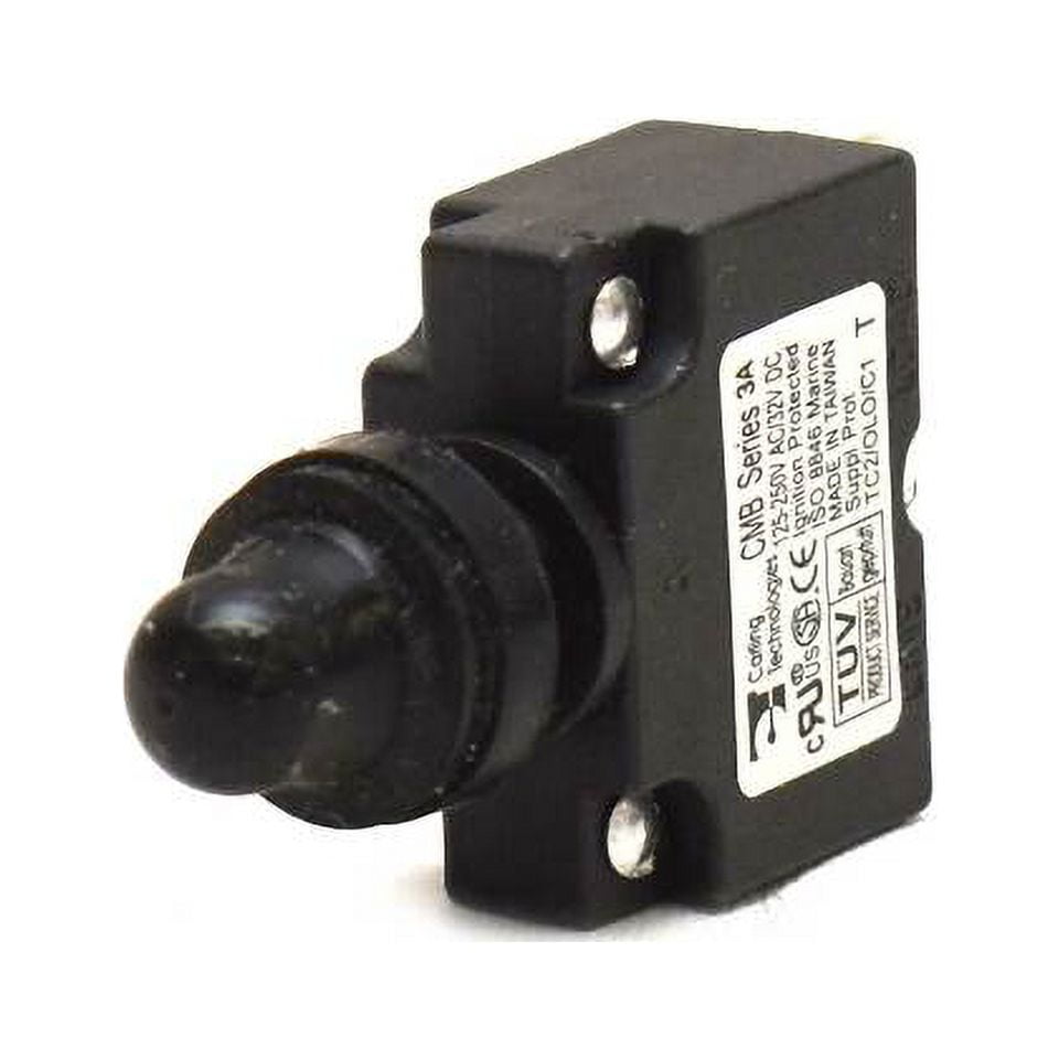 Carling Boat Push-to-Reset Circuit Breaker | w/ Boot 3A 125-250 VAC ...