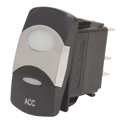 Carling On-Off Contura VI Boat Rocker Switch V1D1 | ACC 4 Spade 12V ...