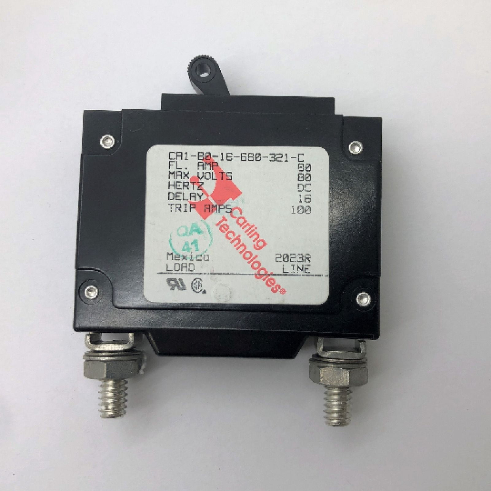 Carling Technologies 1 Pole 100A Toggle Circuit Breaker CA1-B0-16-680 ...