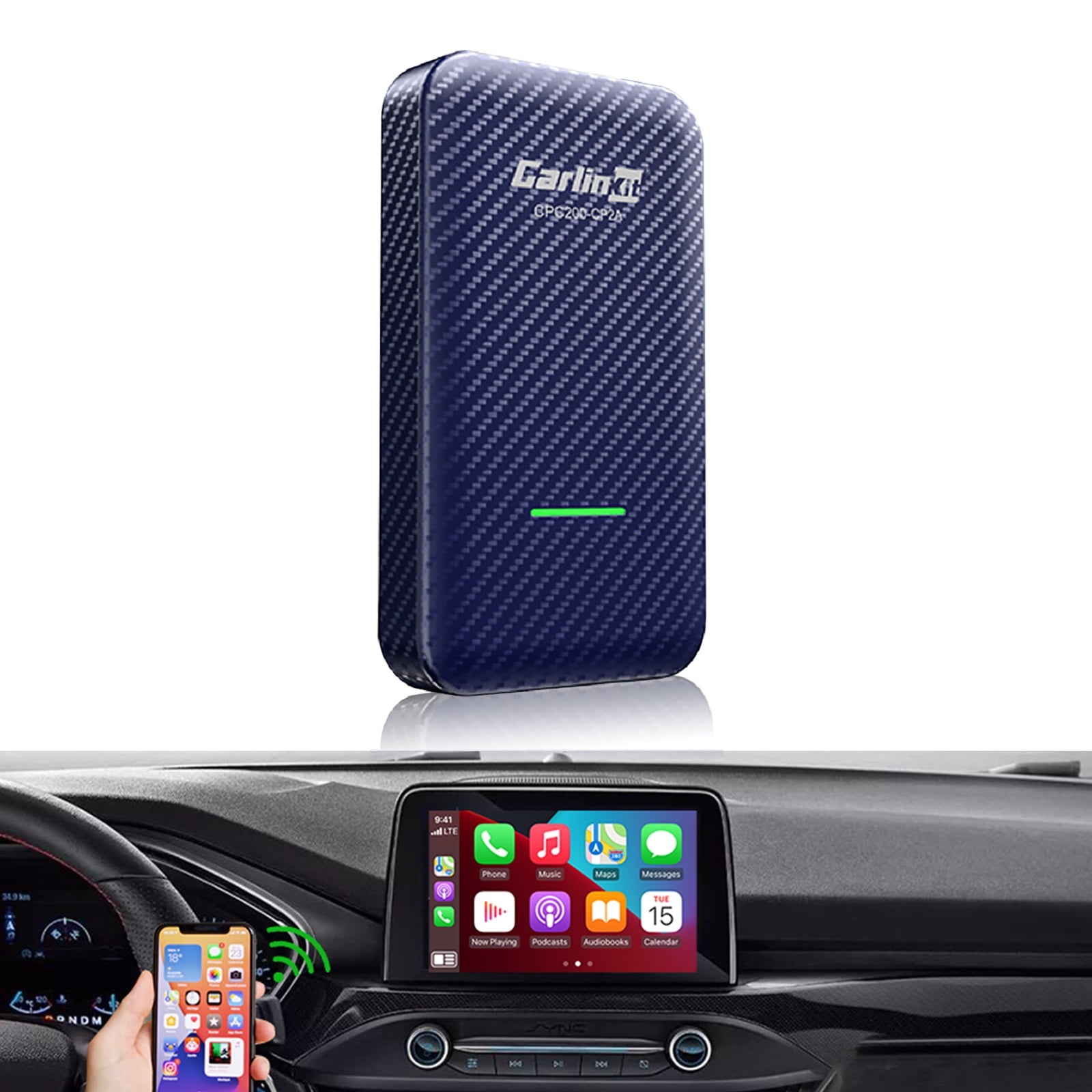 Carlinkit 4.0 Car Player for Wired to Wireless CarPlay Box Android Auto ...