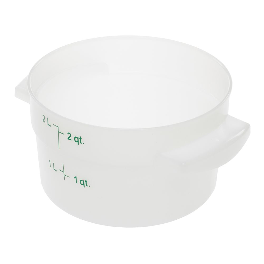 Carlisle StorPlus Round Food Storage Container, 2 Qt - 7 3/20"Dia x 4 6 ...