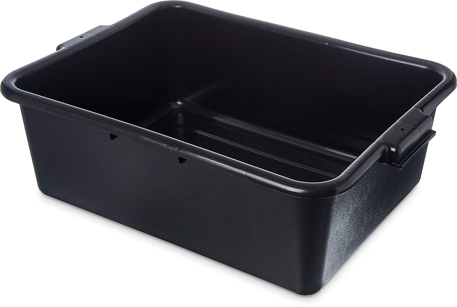 Carlisle 4401103 Comfort Curve Bus/Utility Box, 7" Deep, Black Pack of ...