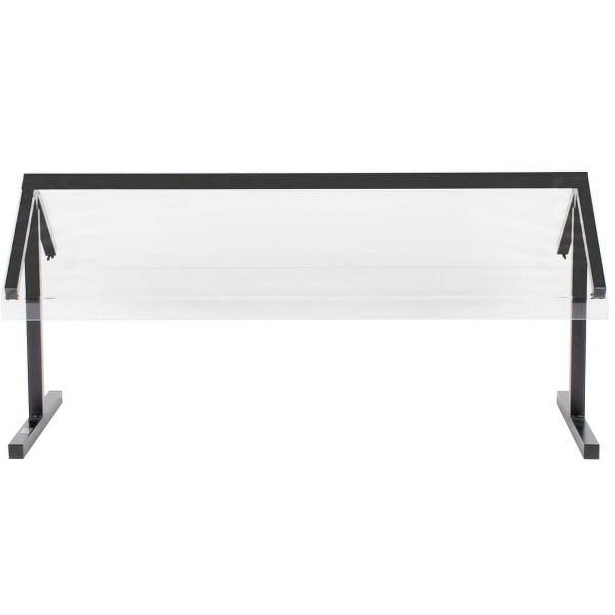 Carlisle 972003 48" x 29 1/8" Black Adjustable Double Sneeze Guard for ...