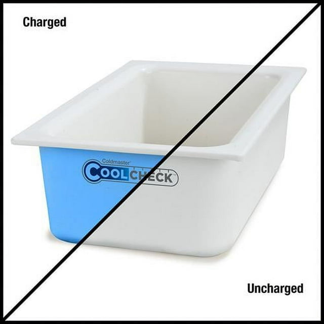 Carlisle Coldmaster CoolCheck Full-Size Food Pan, 15 qt, White/Blue ...