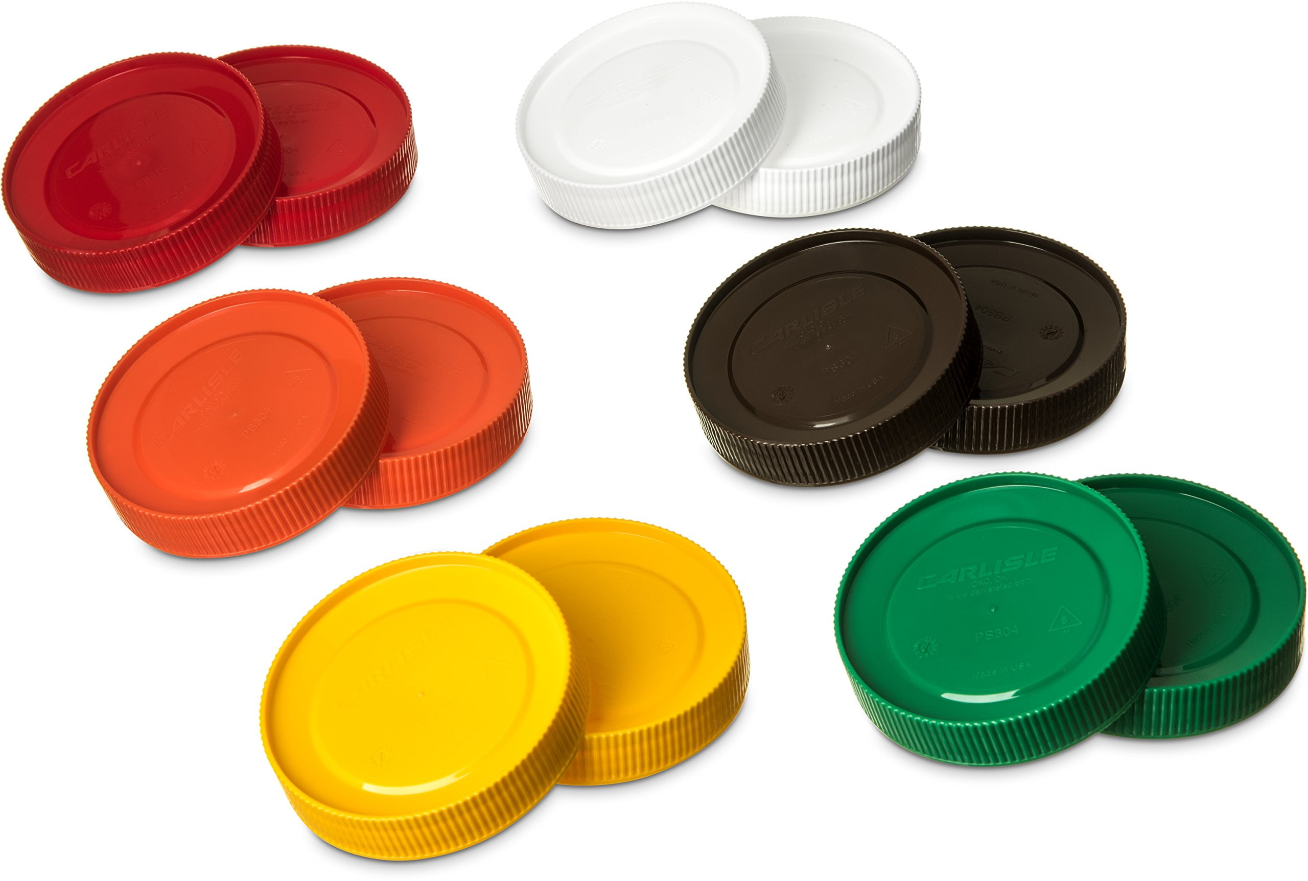 Carlisle FoodService Products Stor N' Pour Bottle Caps Lids with ...