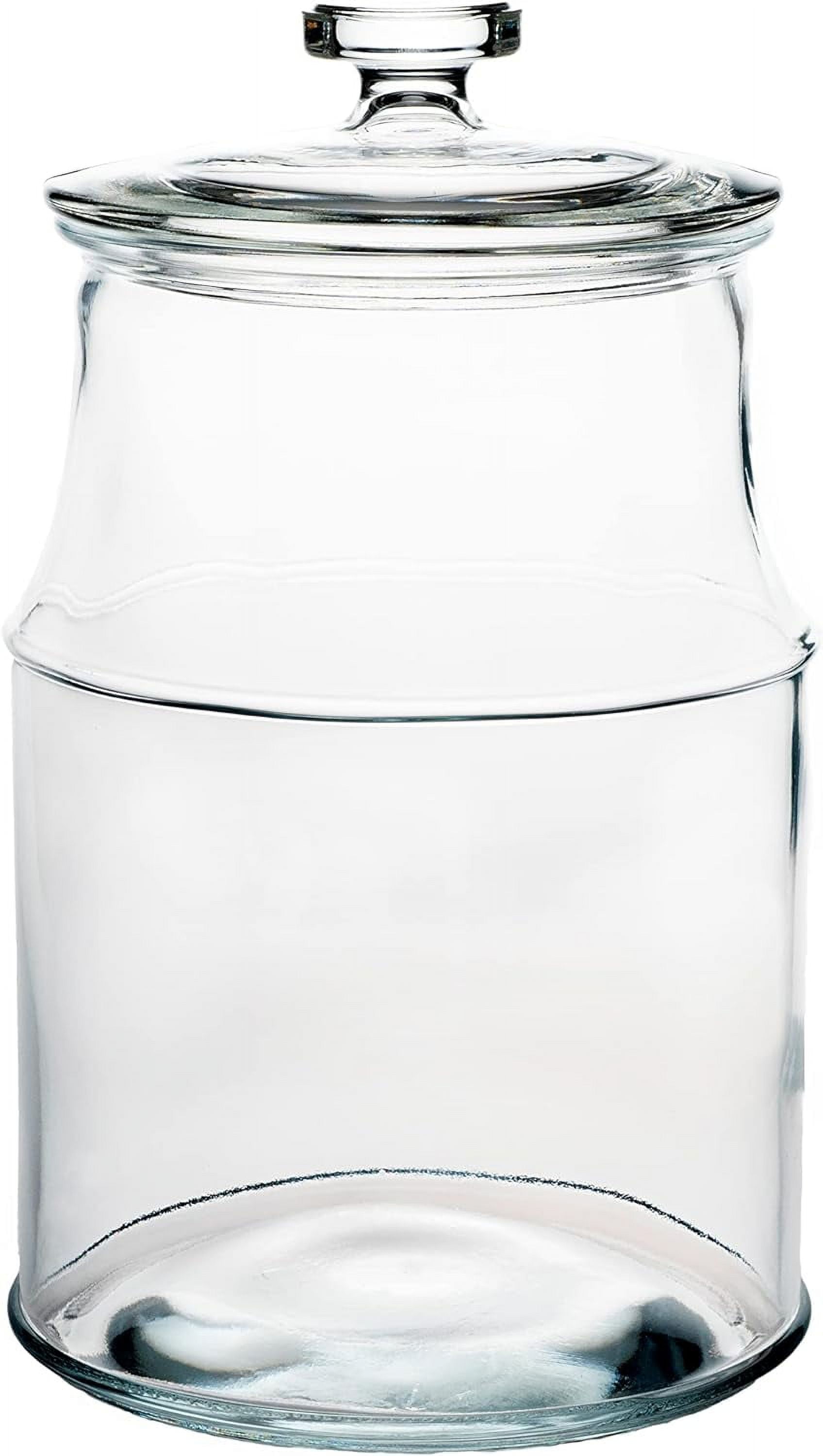 , Carlisle Glass Canister Round Jar, Food Safe, Airtight Lid with ...