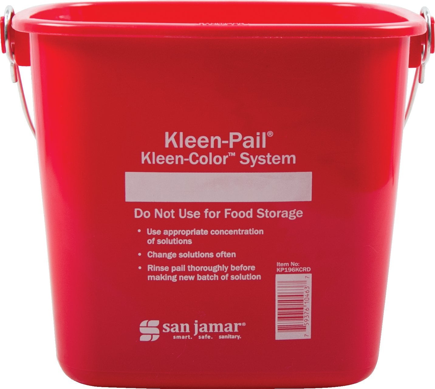 Carlisle KP196RD Kleen-Pail Commercial Cleaning Bucket, 6 Quart, Red ...