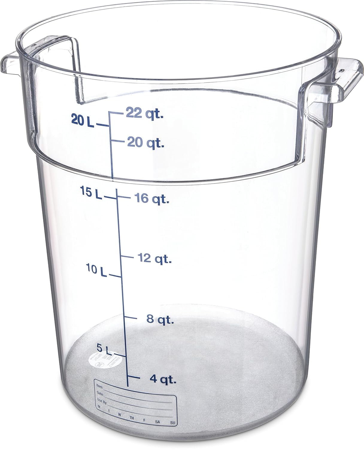 Carlisle Products Round Food Storage Container with Design for Catering ...