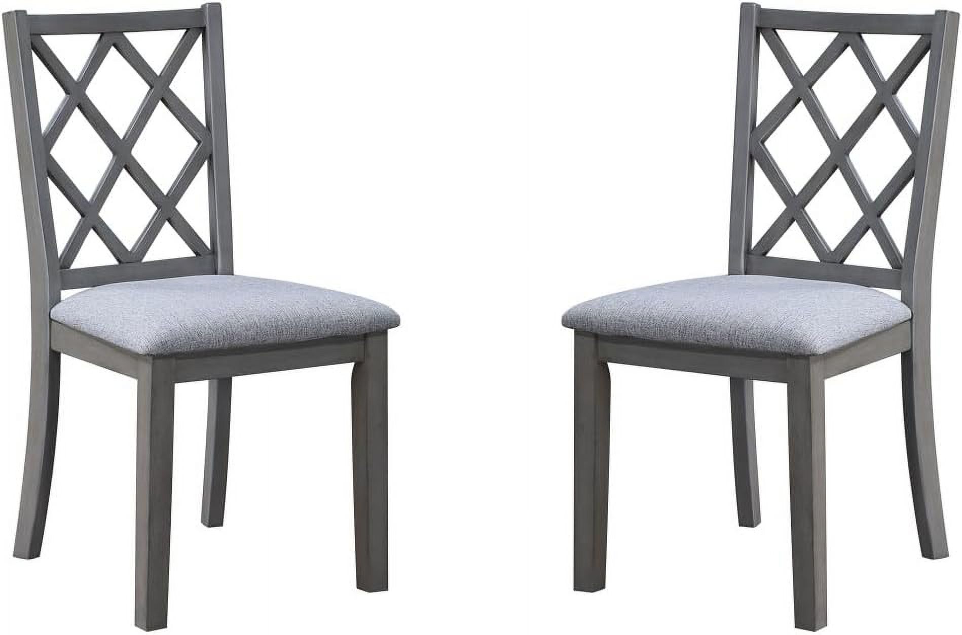 Carlisle Set of 2 Gray Finish Cross Back Side Dining Chair - Walmart.com