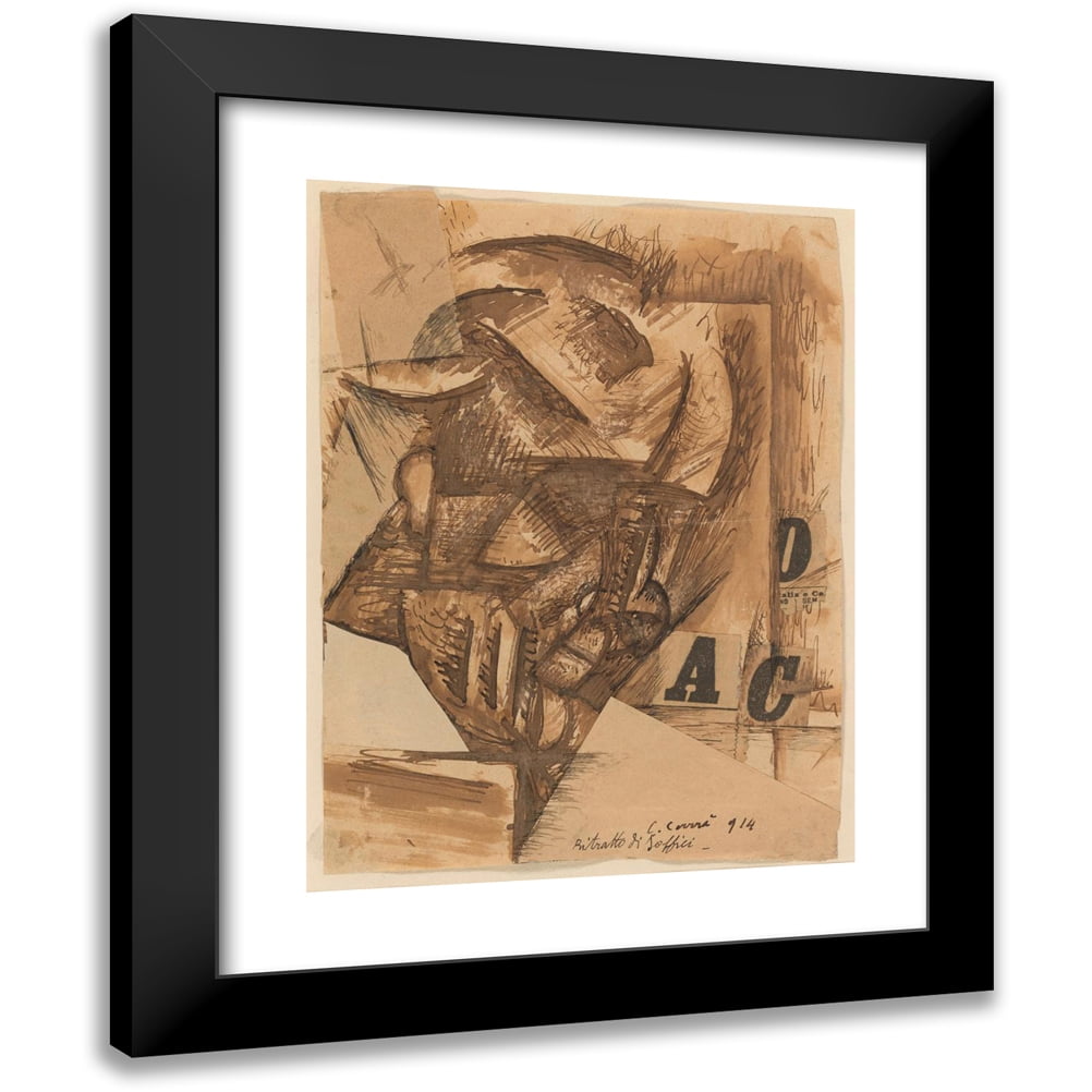 Carlo Carrà 12x14 Black Modern Framed Museum Art Print Titled ...