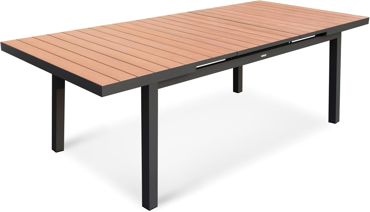 Carlo Extendable Patio Dining Table Imitated Wood 70.8" to 94.4 ...