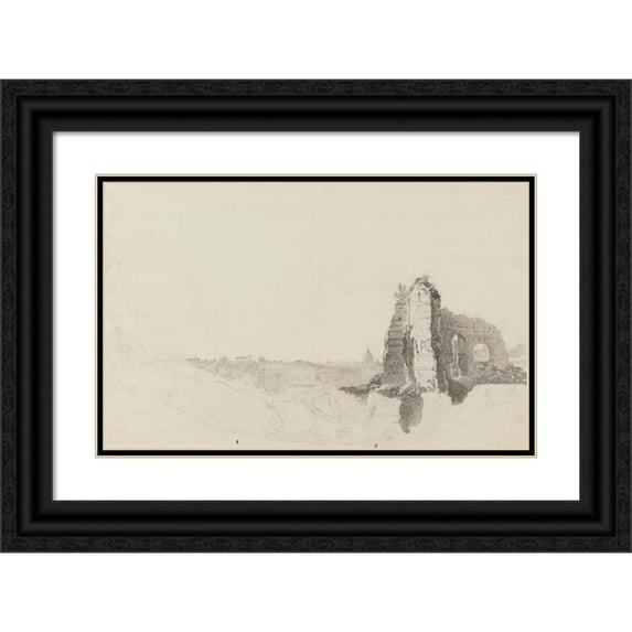 Carlo Labruzzi 14x11 Black Ornate Wood Framed Double Matted Museum Art ...