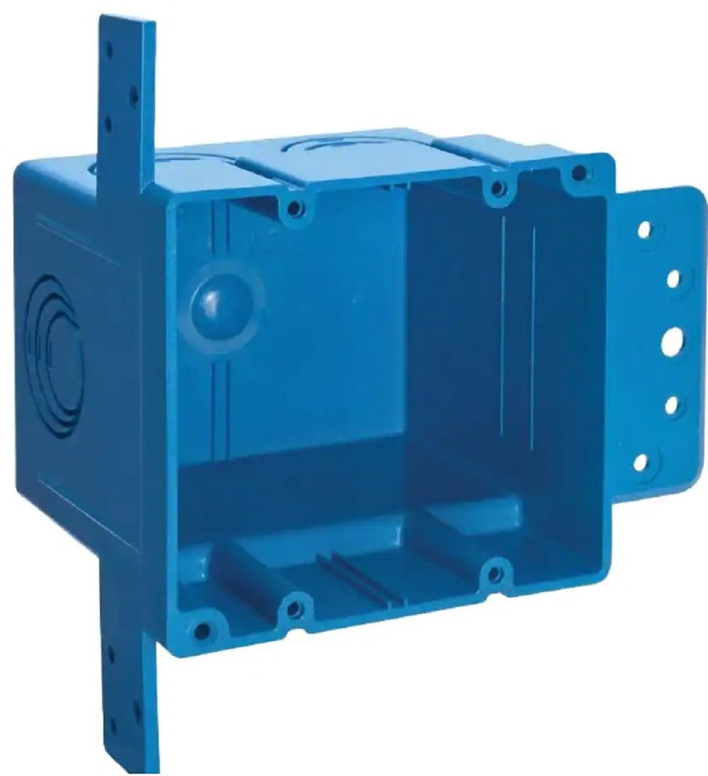 Carlon A238-CAR Square ENT Electrical Box 2-Gang 38 cu. in. Blue ...