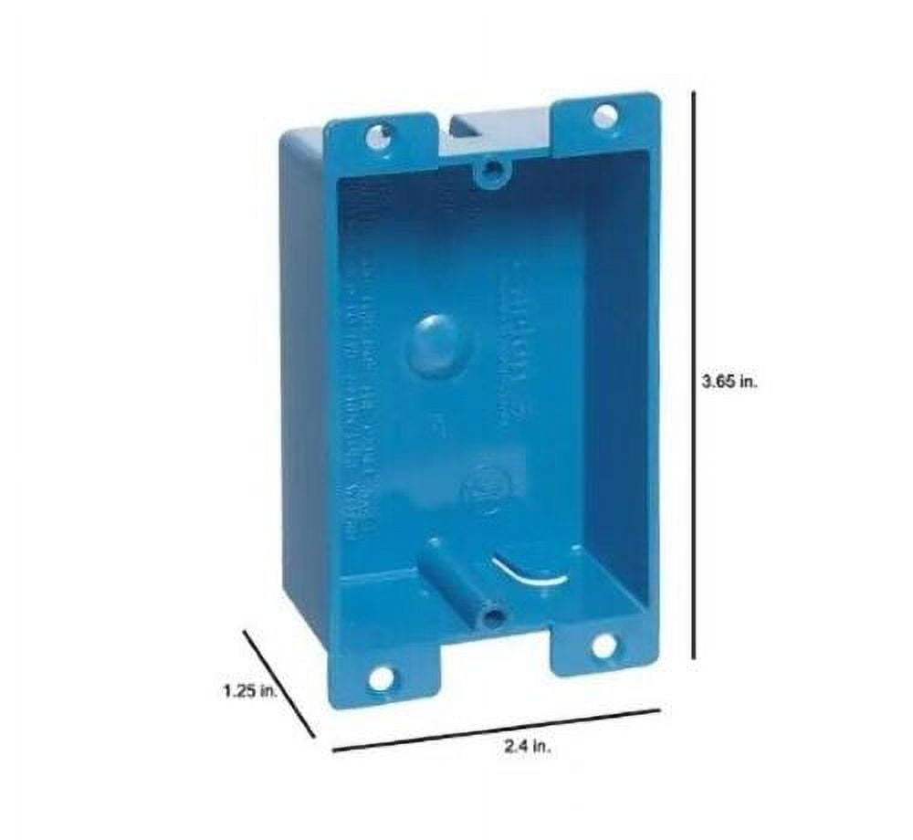Carlon B108R-UPC Blue PVC Flanged 1 Gang Shallow Old Work Switch ...