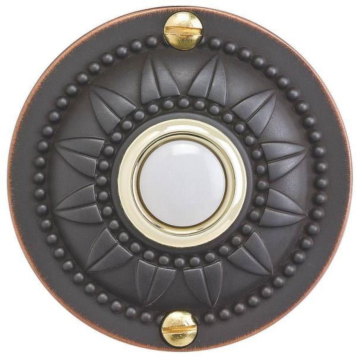 Carlon Wired Round Doorbell Button, Oil Rubbed Bronze, Solid Brass ...