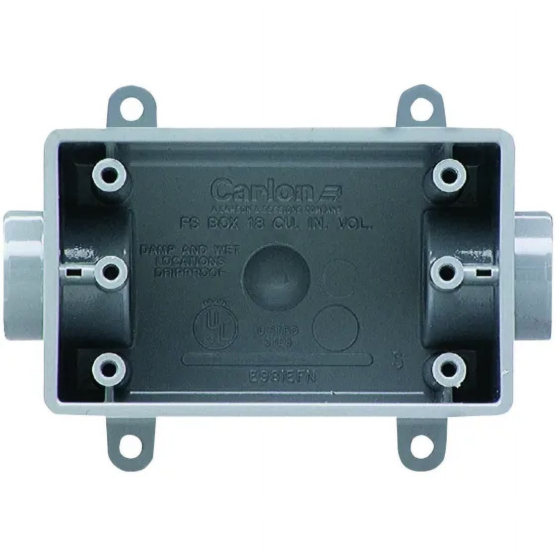 Carlon E981DFN-CTN 1/2 Inch Single Gang Pvc Switch Box, Each - Walmart.com